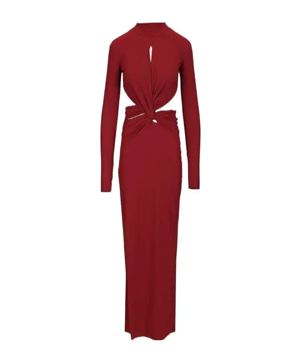 AMAZUIN Leoubu Cut-out Maxi Dress - Red