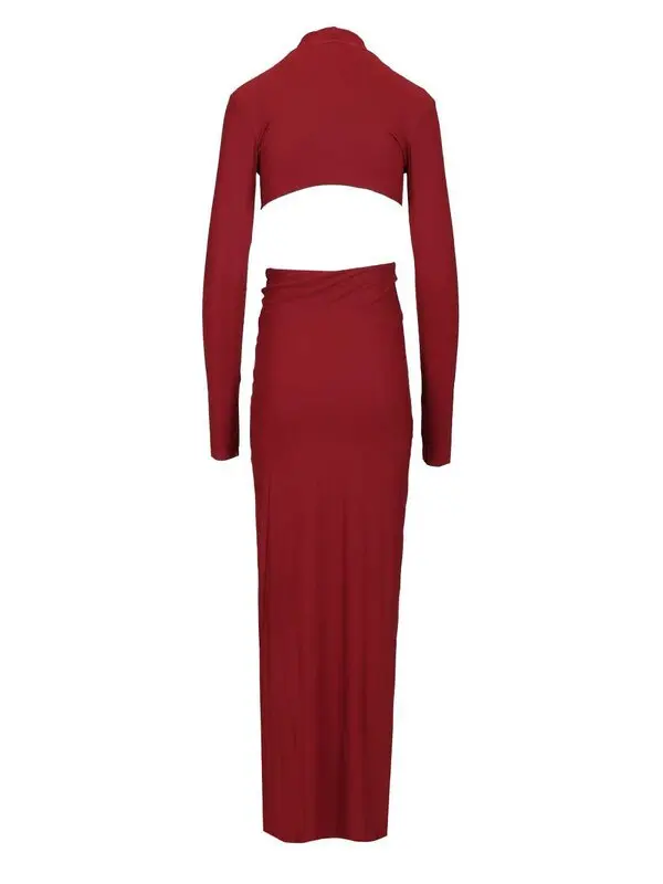 AMAZUIN Leoubu Cut-out Maxi Dress - Red