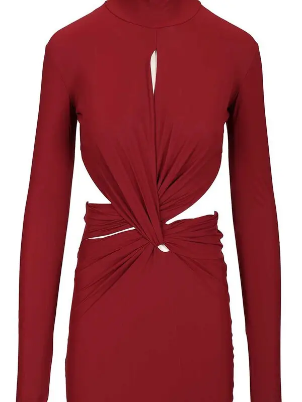 AMAZUIN Leoubu Cut-out Maxi Dress - Red