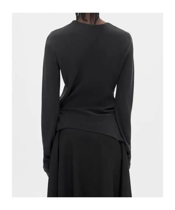 ANN DEMEULEMEESTER Deana Draped Asymmetric Top