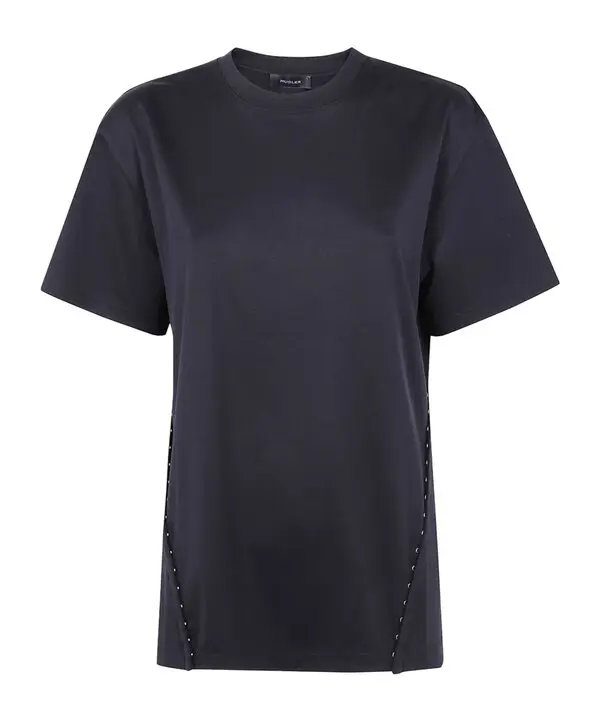 MUGLER Metallic Detail Cotton T-shirt