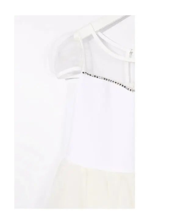 Monnalisa Embellished Tulle Dress
