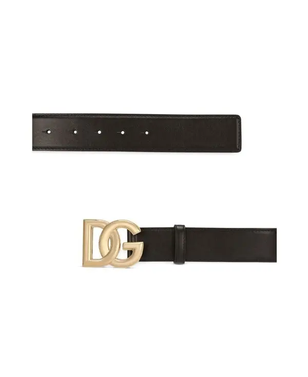 Dolce & Gabbana Dg Logo Buckle Belt - Black