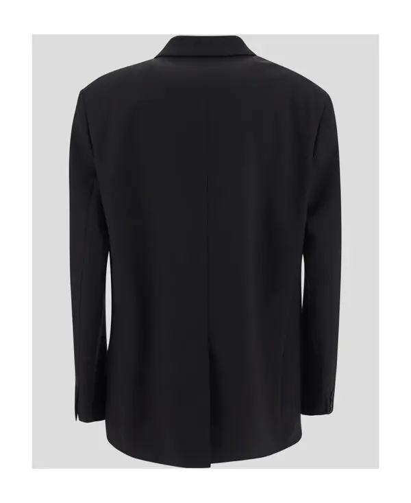 Valentino Garavani Single Breasted Long-sleeved Blazer - Black