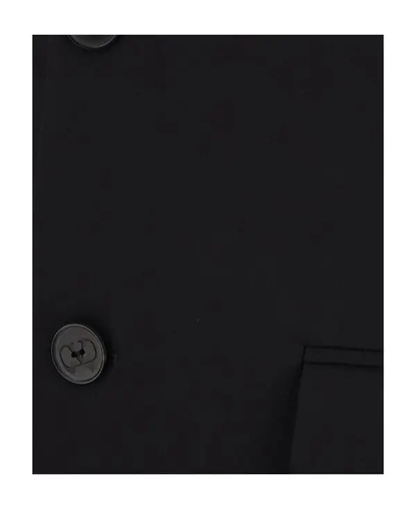 Valentino Garavani Single Breasted Long-sleeved Blazer - Black