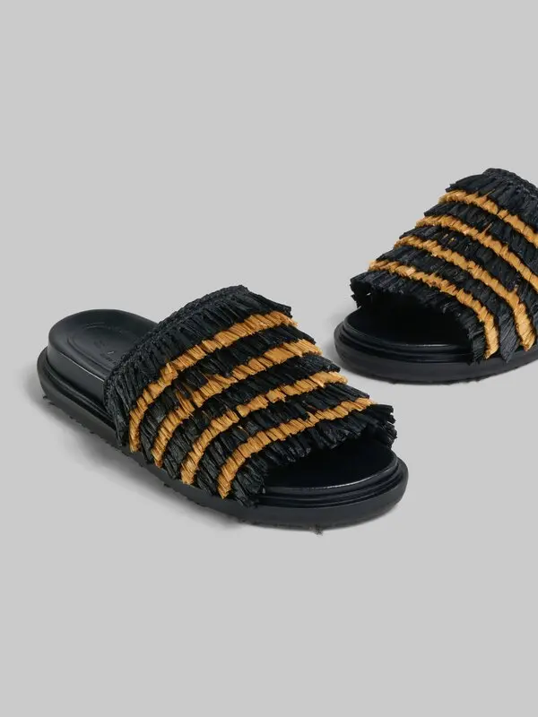 Marni Fringe Slide Sandals