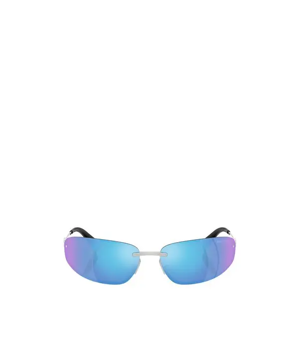 Miu Miu Oval Frame Sunglasses - Silver