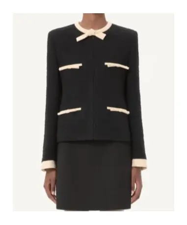 Valentino Garavani Bow Detail Crewneck Jacket
