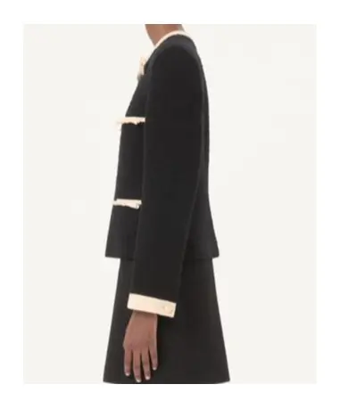 Valentino Garavani Bow Detail Crewneck Jacket