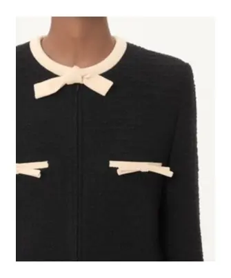 Valentino Garavani Bow Detail Crewneck Jacket