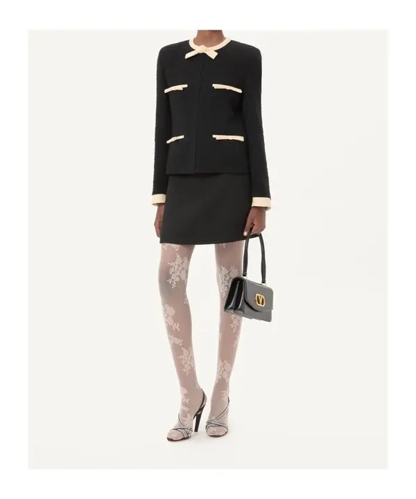 Valentino Garavani Bow Detail Crewneck Jacket