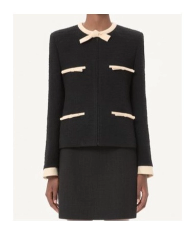 Valentino Garavani Bow Detail Crewneck Jacket