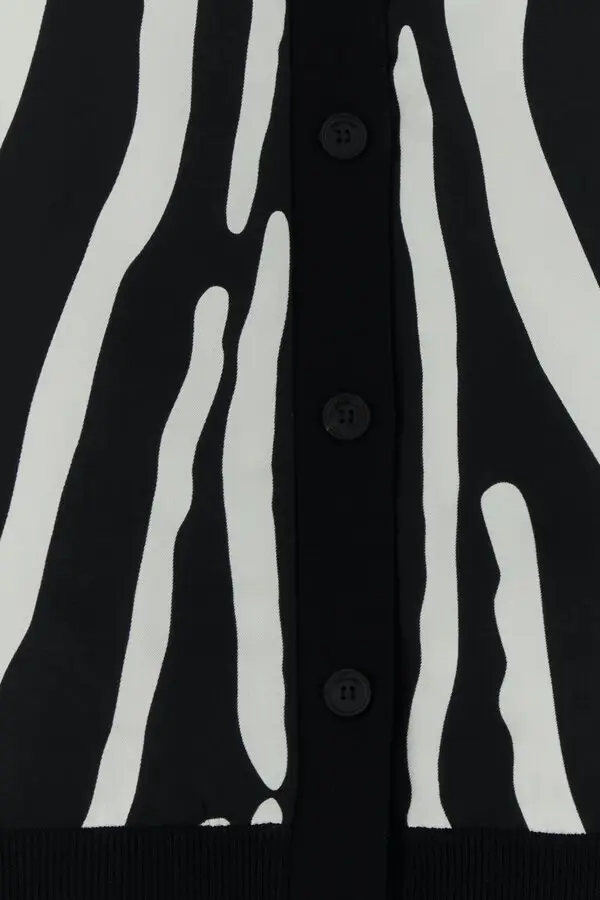FERRAGAMO Zebra-printed Buttoned Cardigan