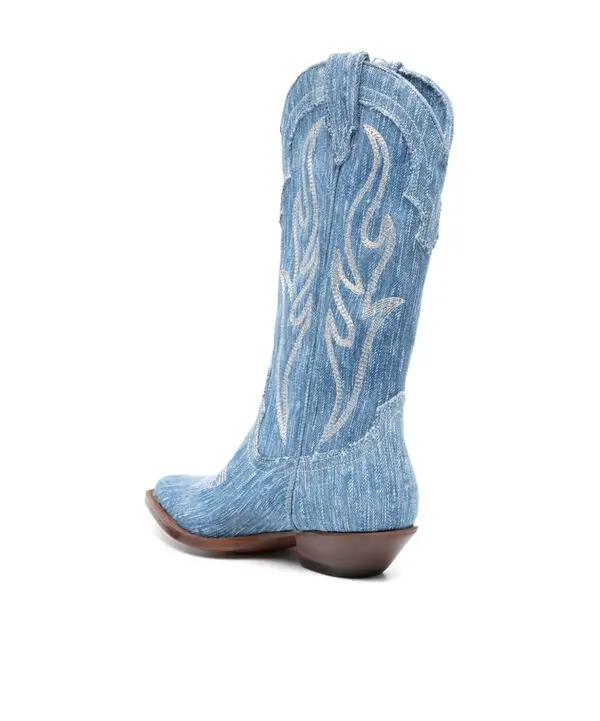 SONORA Santa Fe 35mm Denim Boots - Blue