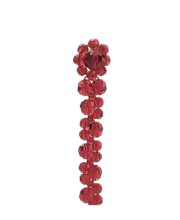 Simone Rocha Drip Crystal Drop Earrings - Red