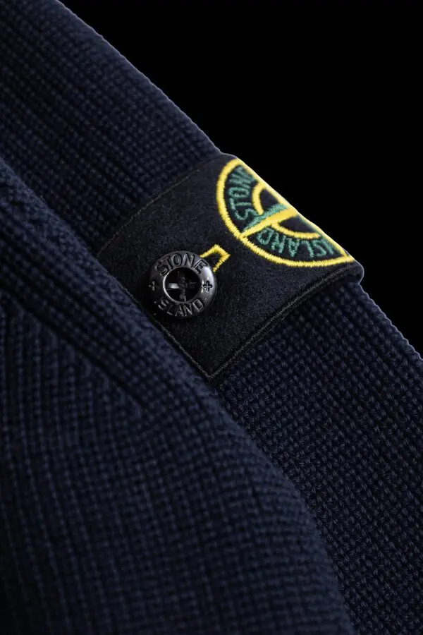 Stone Island Long-sleeved Zip-up Sweatshirt - Blue