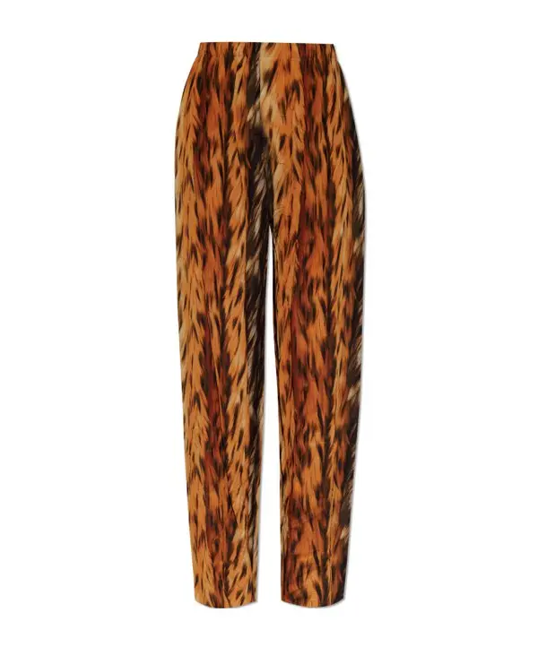 Balenciaga Fur Print Straight-leg Pants