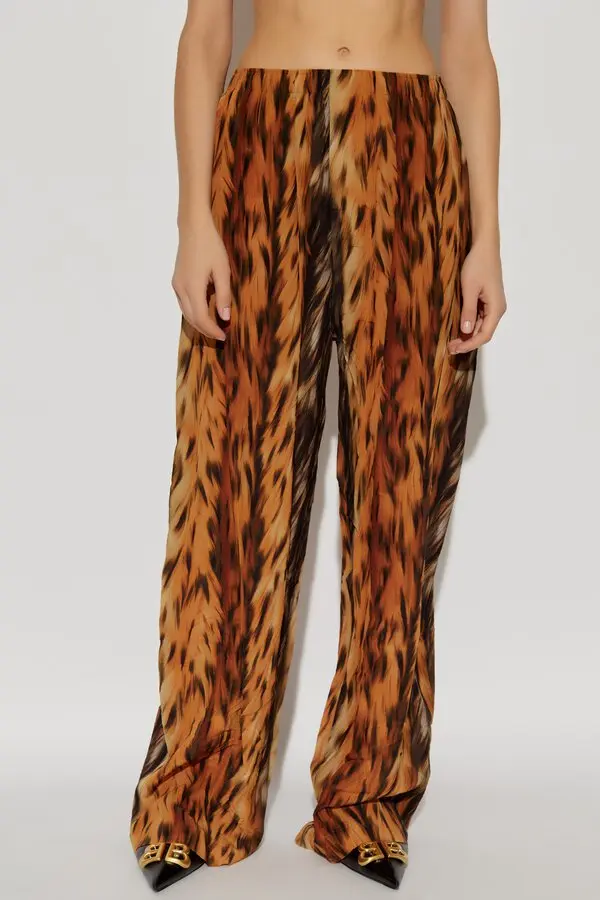 Balenciaga Fur Print Straight-leg Pants