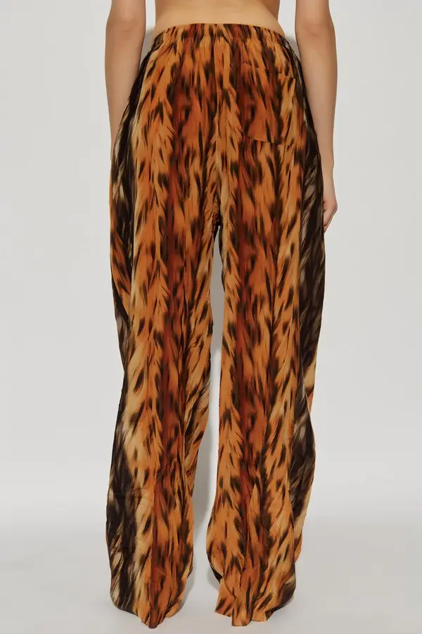 Balenciaga Fur Print Straight-leg Pants