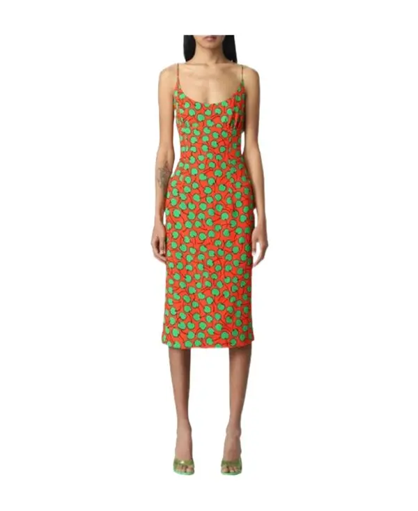 Moschino Printed Dress With Cherry Motif