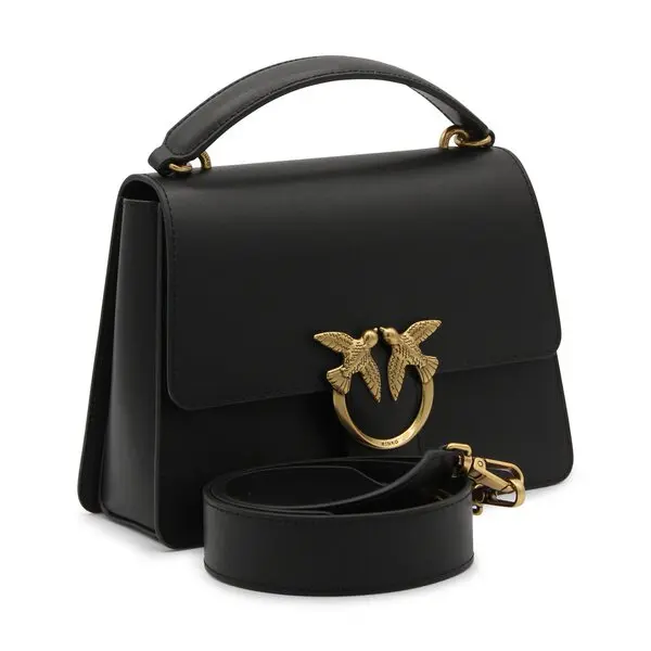 Pinko Logo Shoulder Bag - Black