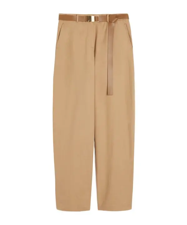 Max Mara Belted Trousers - Camel Hair