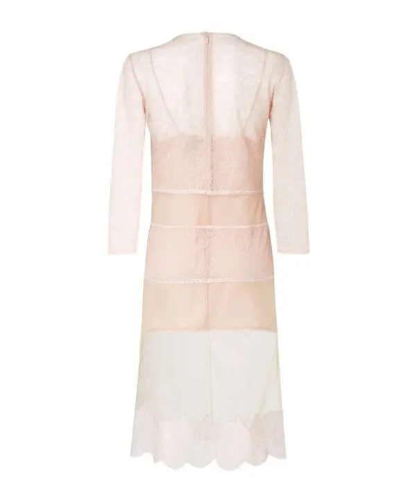 Fendi Lace Midi Dress With Trompe-l'oeil Effect