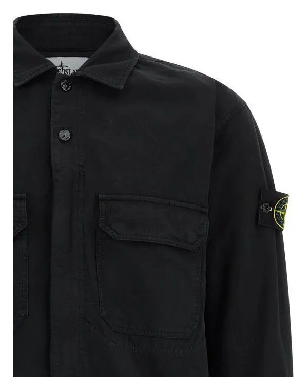 Stone Island Logo Patch Long Sleeve Shirt