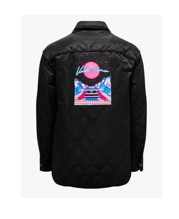 Valentino Garavani Graphic Printed Quilted Zip Jacket