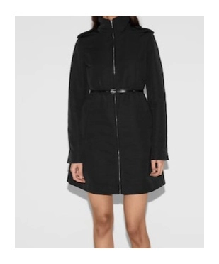 Gucci Faille Coat With Stand Collar And Belted Waist