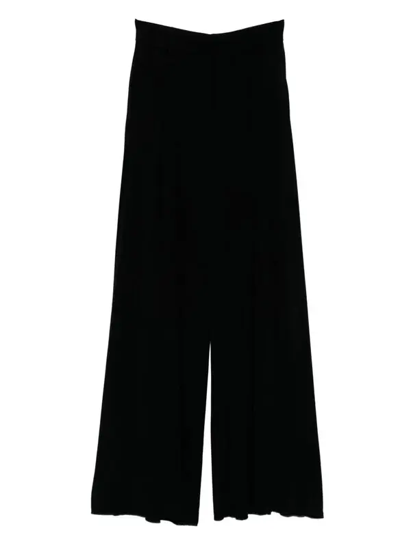 Max Mara Pleated Wide-leg Trousers - Black