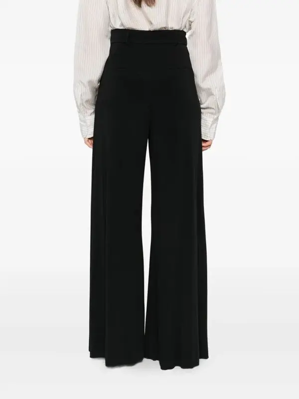 Max Mara Pleated Wide-leg Trousers - Black