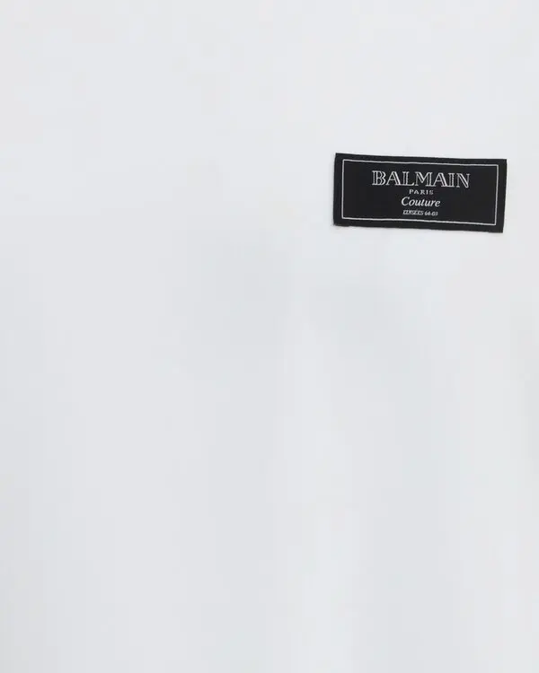 Balmain Logo Motif Crewneck T-shirt - White