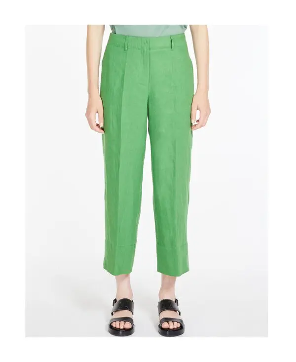 Max Mara Cropped Linen Trousers