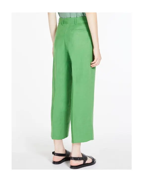 Max Mara Cropped Linen Trousers