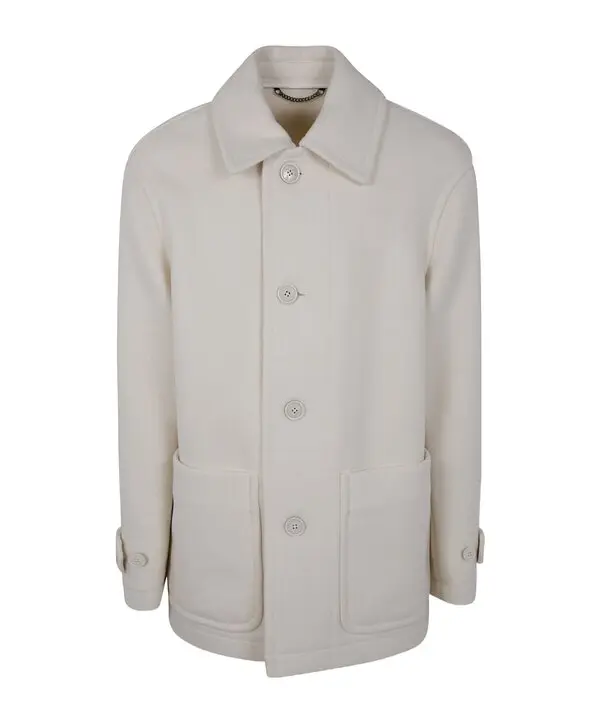 Dries Van Noten Long-sleeved Lapel Coat - Offwhite