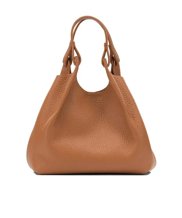 GIANNI CHIARINI Letter Logo Shoulder Bag - Brown