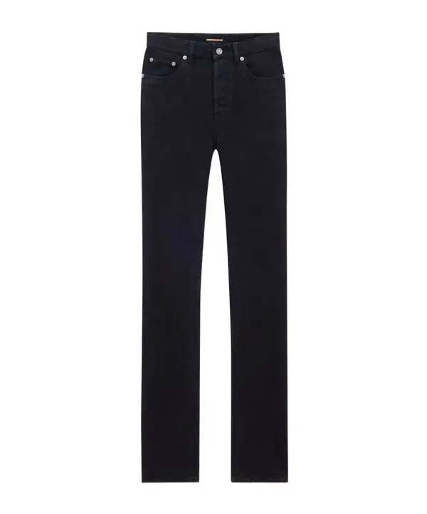 Saint Laurent 90's Slim Jeans In Denim - Midnight Black