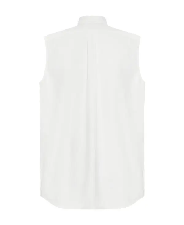 Prada Sleeveless Lapel Shirt