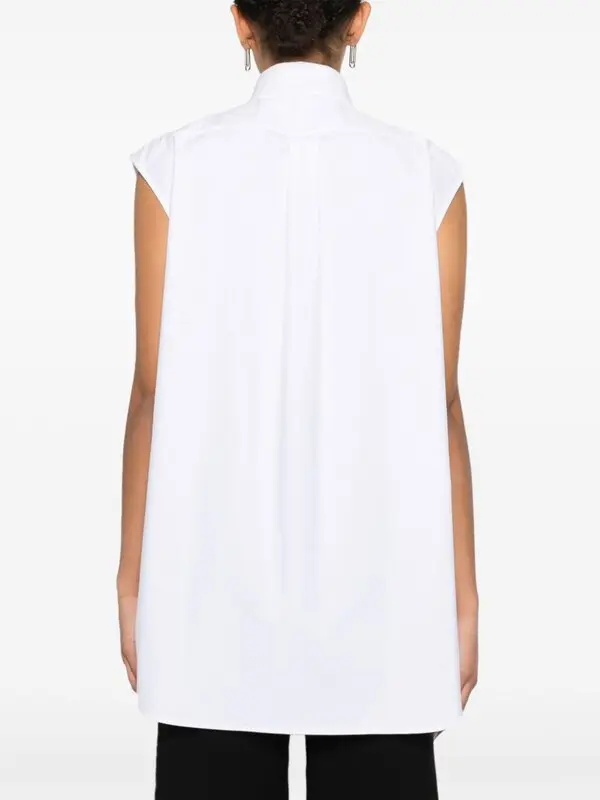 Prada Sleeveless Lapel Shirt