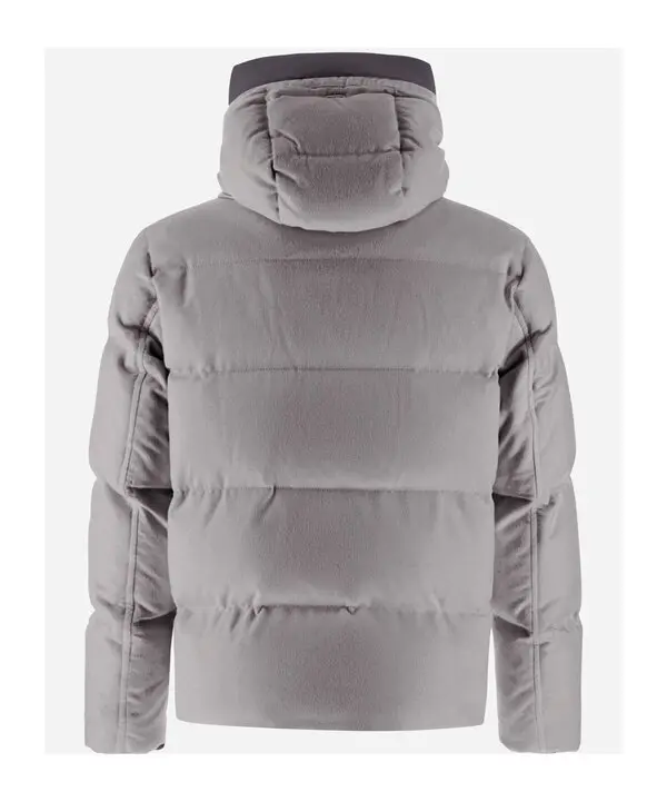 Herno Long-sleeved Hooded Down Jacket - Grey