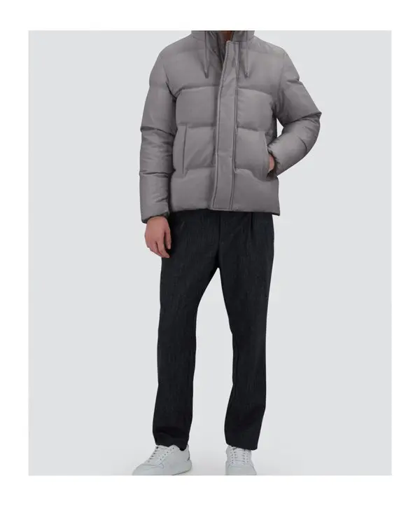 Herno Long-sleeved Hooded Down Jacket - Grey