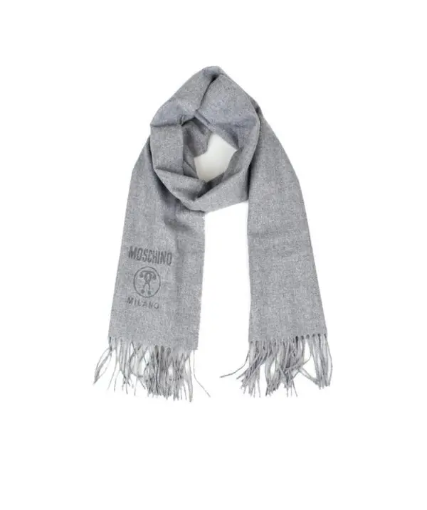 Moschino Logo Scarf - Gray
