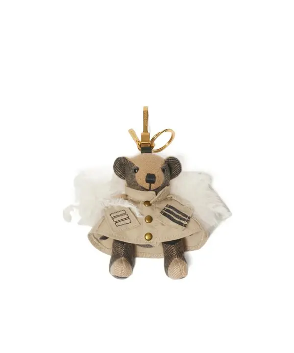 Burberry Check Thomas Bear Charm - Beige