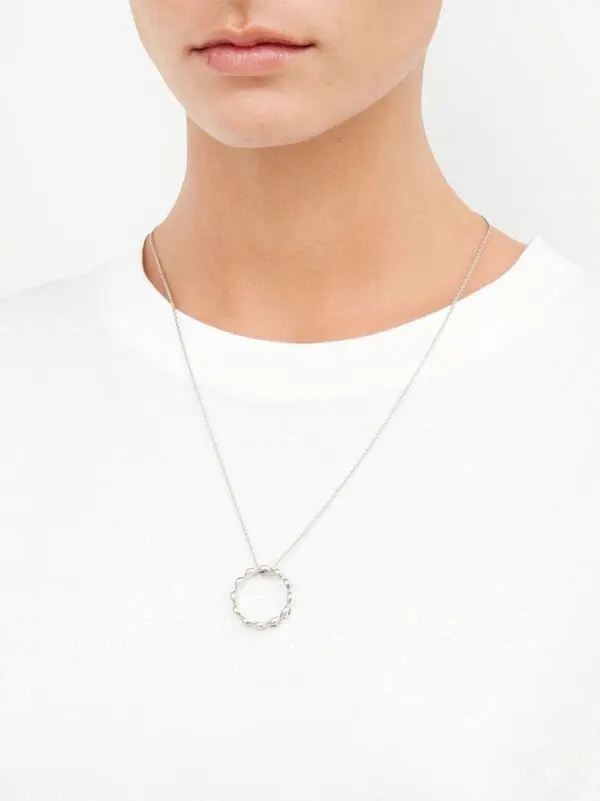 MAISON MARGIELA Round Pendant Necklace - Gray