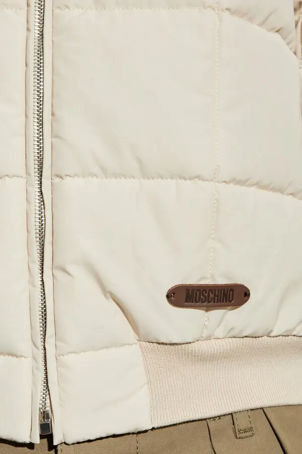 Moschino Padded Quilted Jacket - Cream