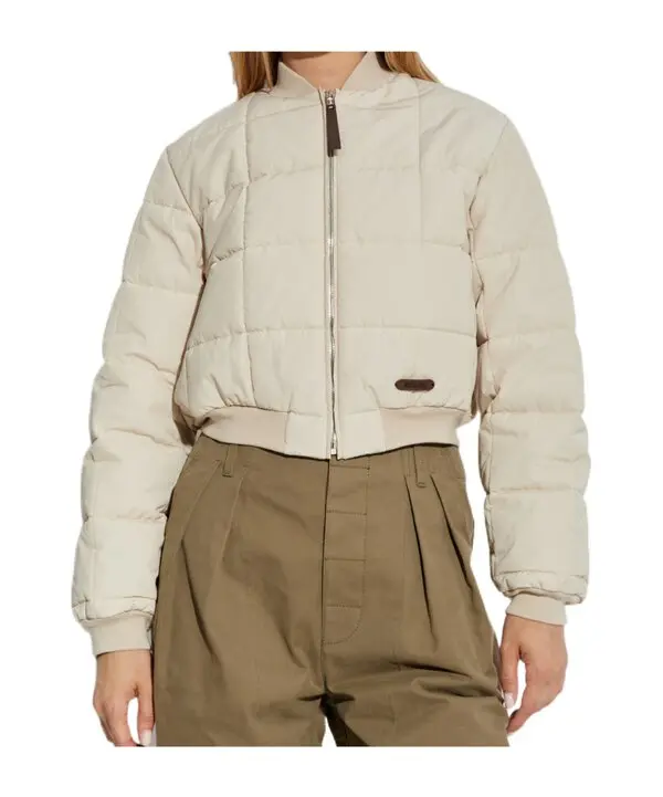Moschino Padded Quilted Jacket - Cream