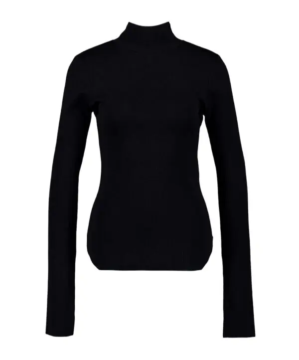 Balenciaga Long-sleeved Knit Polo Top