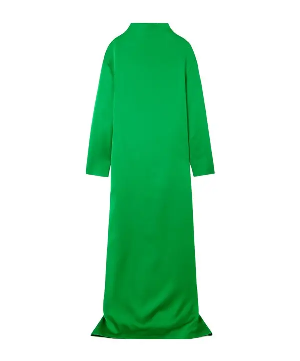 TOM FORD Shiny Crepe Mock Neck Column Evening Dress
