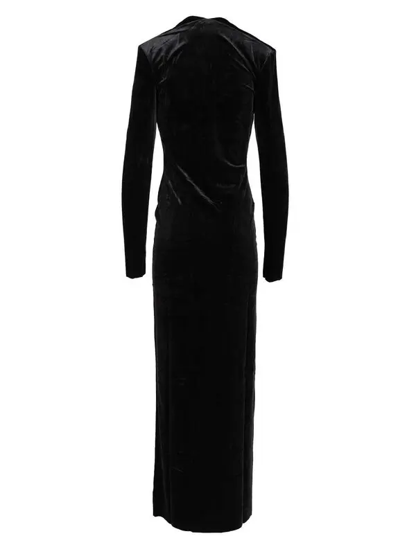 AMAZUIN Lara Velvet Maxi Dress